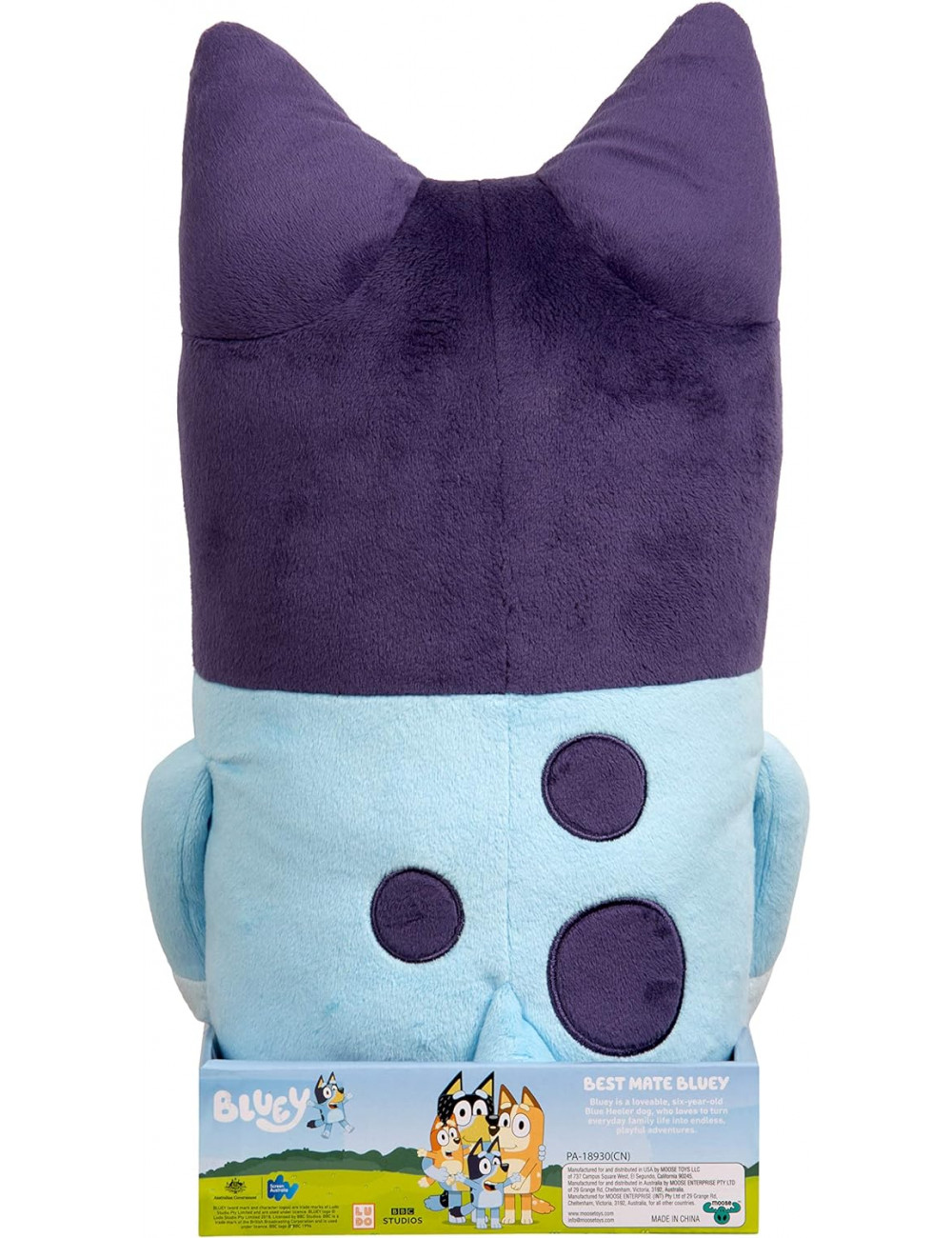 Bluey 40cm - Jumbo Plush, Peluche del Perrito Color Azul, como en la ...