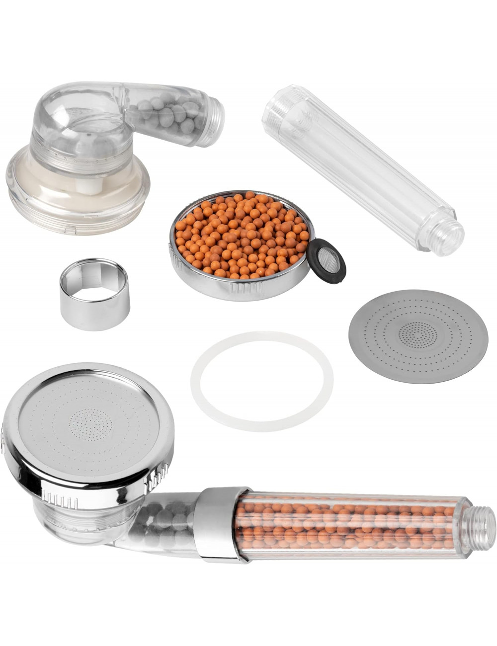 Alcachofa de Ducha Iónica con Alta Presión, Tres Modos de Ducha y ...