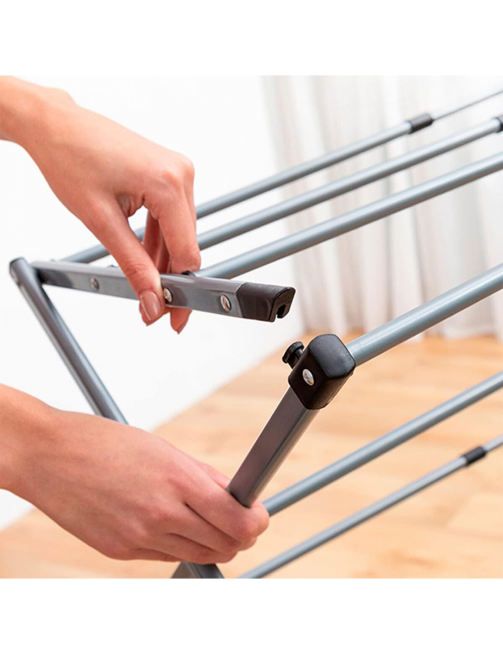 Tendedero Vertical Metálico Plegable con 3 Niveles, Tendedero de Ropa ...